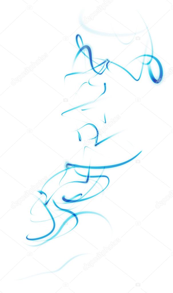 Chinese Calligraphy from glowing spheres Stock Illustration by ©Ijalin ...
