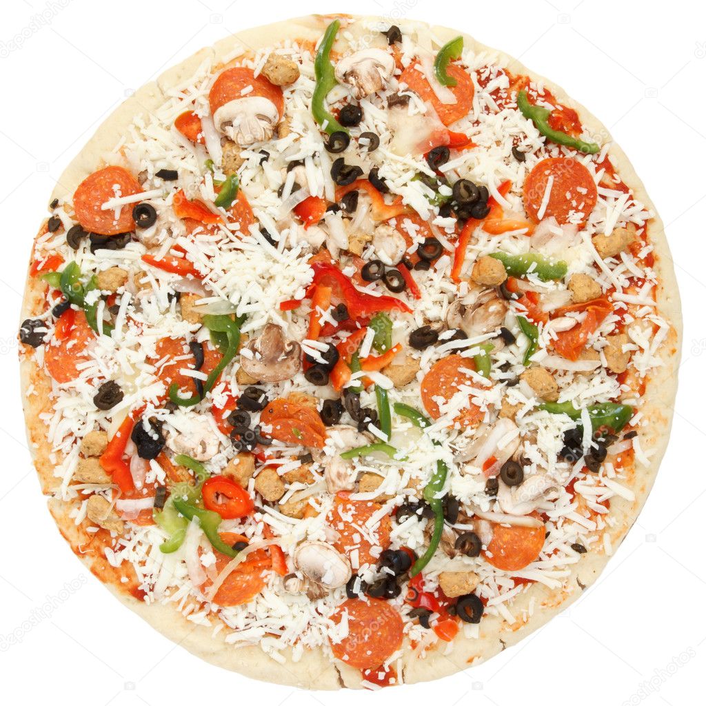 Whole pizza — Stock Photo © mblach #4964040
