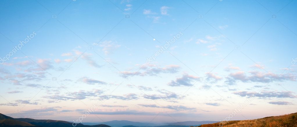 Sunrise blue sky panorama — Stock Photo © wildman #4507753