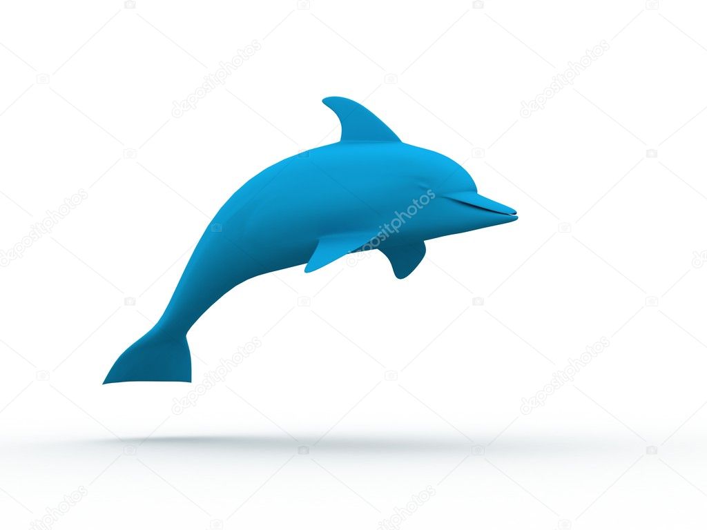 Cute Blue Dolphin — Stock Photo © baavli #5146886