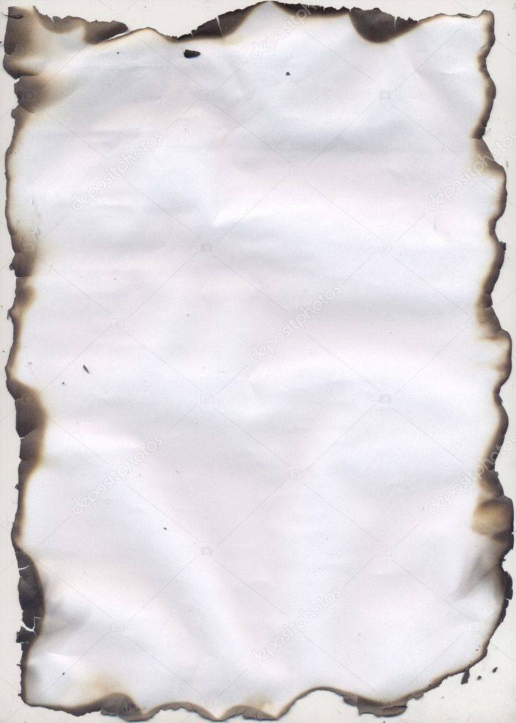 White Blank Burnt Edges Paper — Stock Photo © baavli #5233645