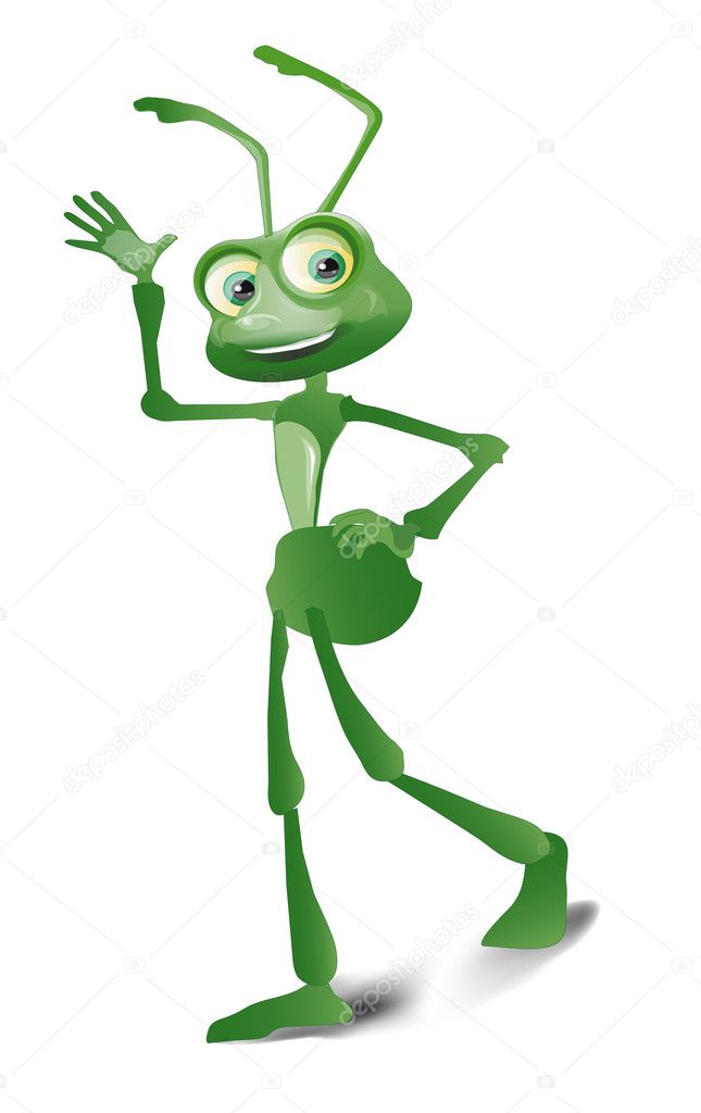 Green Ant White Background Stock Vector Image by ©Navsekaya #4669658