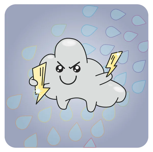 ᐈ Cartoon thunderclouds stock images, Royalty Free thundercloud vectors ...