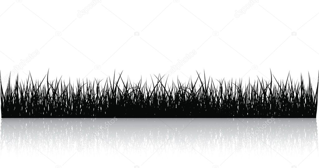 Vector Black Grass — Stock Vector © magicinfoto #4723382