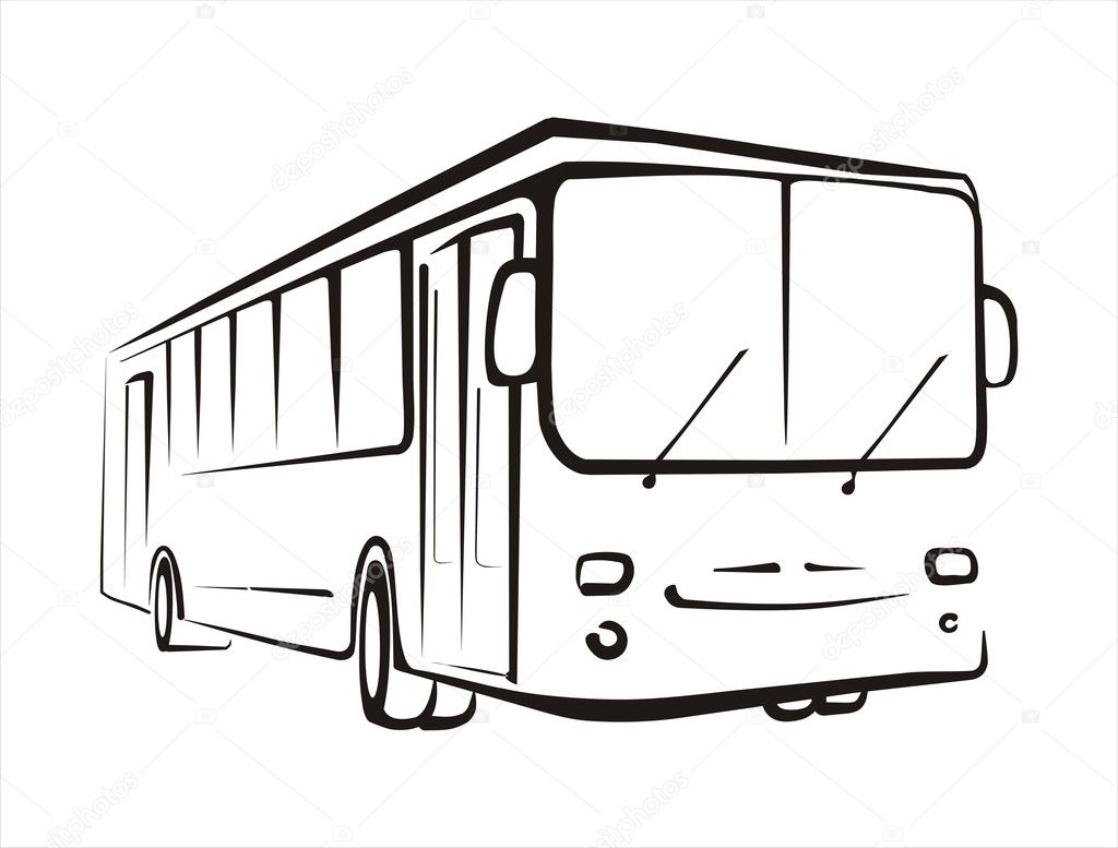 Bus sketch — Stock Vector © baldyrgan #4646535