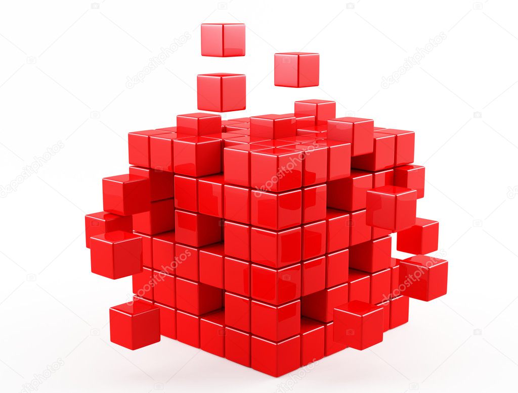 Red cube — Stock Photo © bioraven #5246425