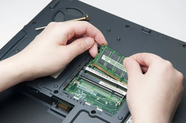 Installing new ram for your laptop - Stock Image - Everypixel