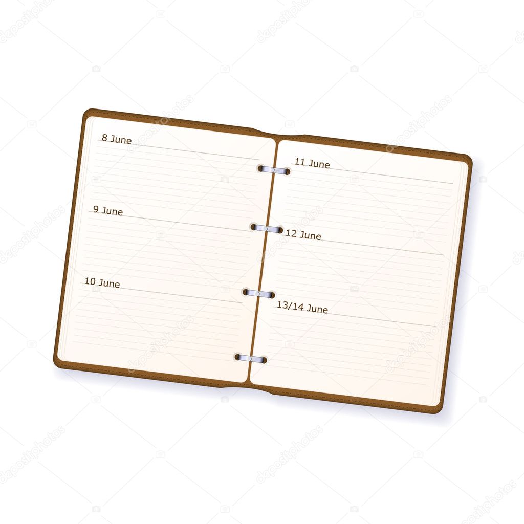Diary with pages open — Stock Vector © chrishall #4641436 Diary with pages open — Stock Vector © chrishall #4641436