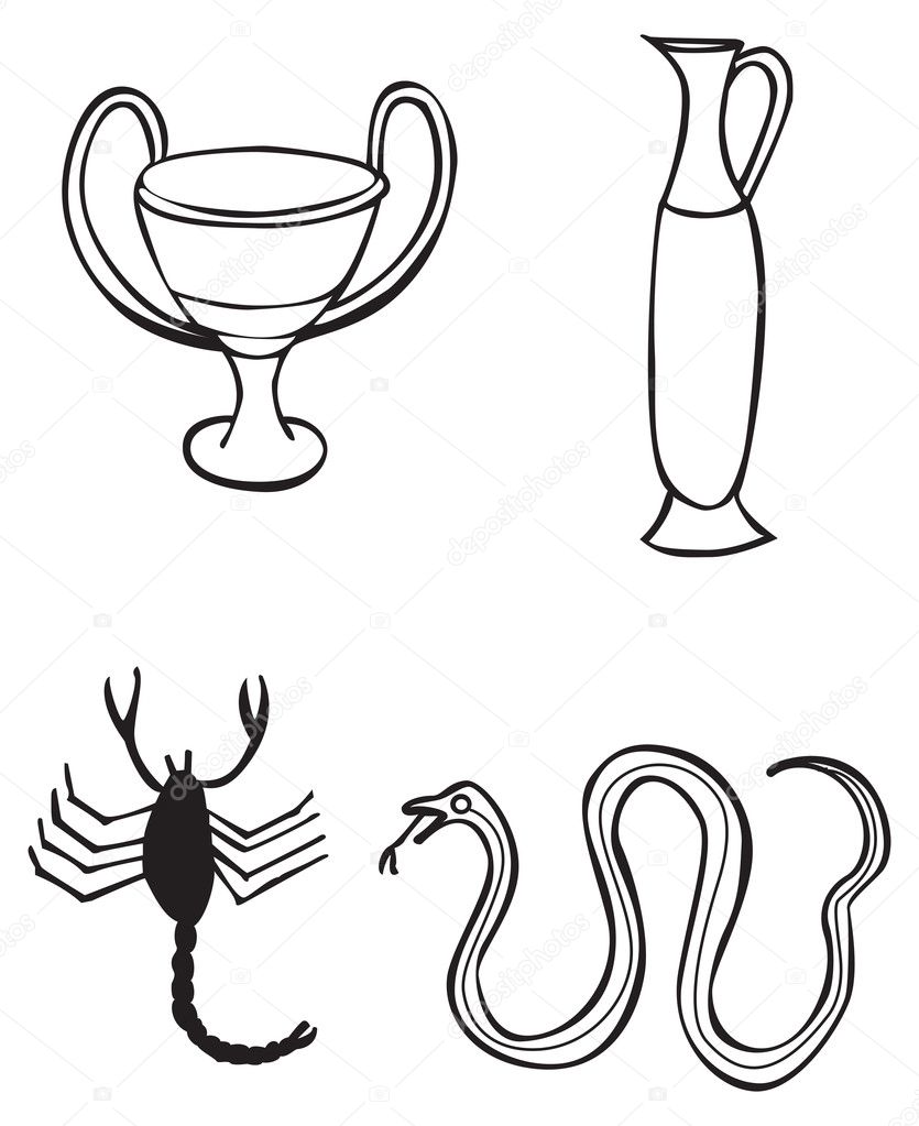 Different Greek Signs Symbols Tattoo Artwork Stock Vector by ©Morphart ...