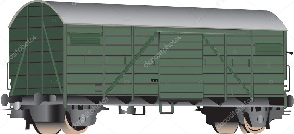 3D railroad boxcar Stock Vector Image by ©Morphart #4763991