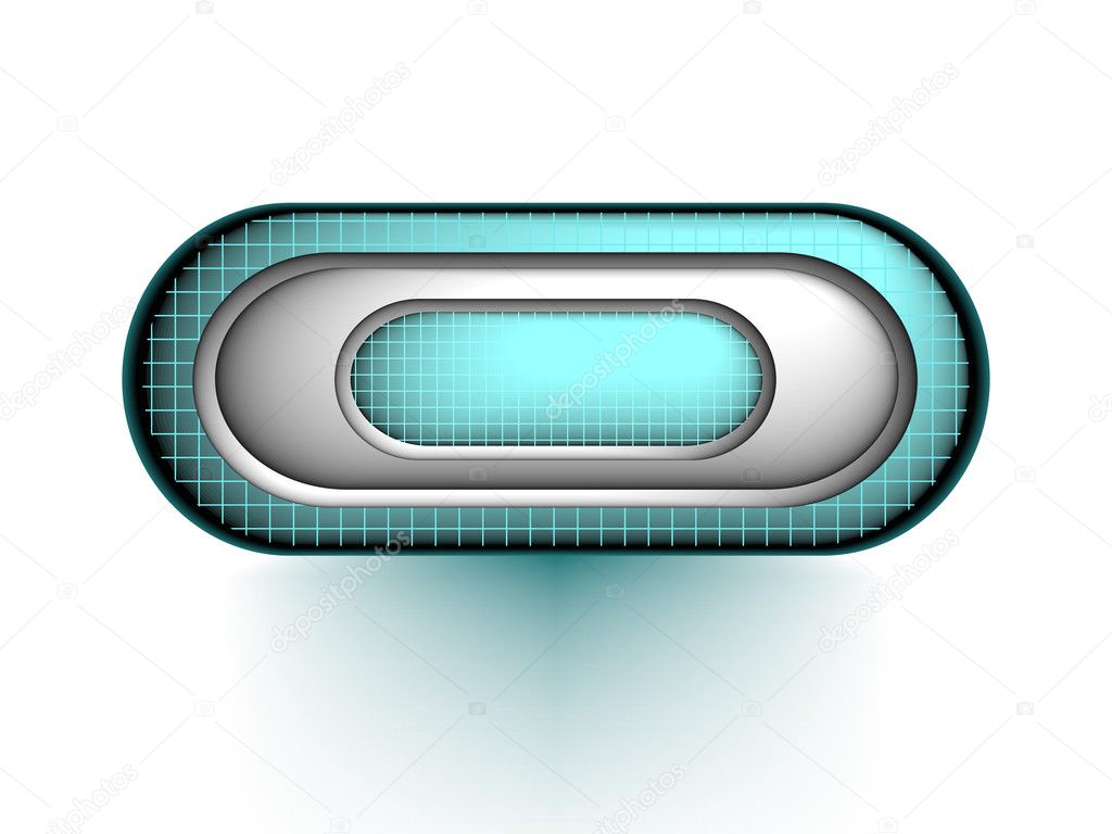 3d button, vector — Stock Vector © Galagraph #5336940