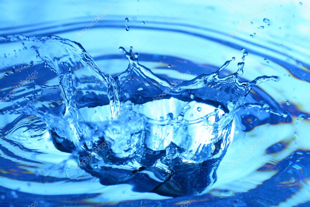 Colossally blue watersplash Stock Photo by ©yellow2j 4764703