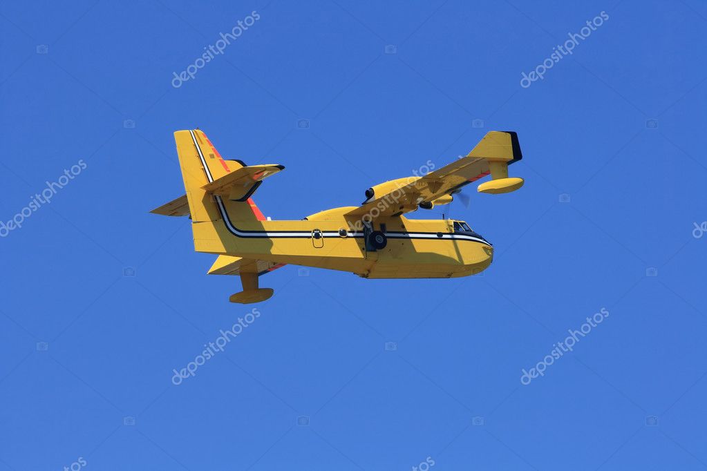 Search and rescue aircraft and Fire extinguisher aircraft. Stock Photo ...