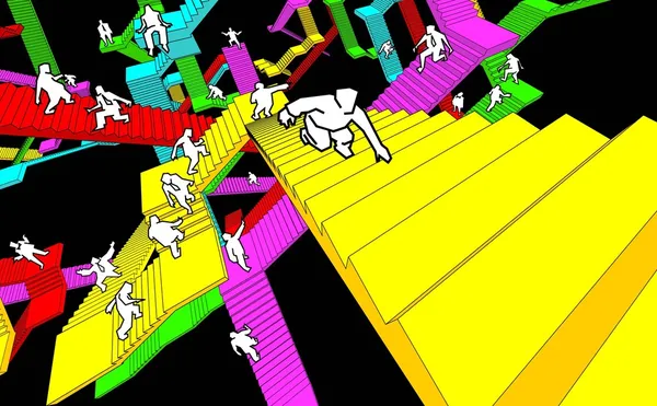 Labyrinth stairs | Labyrinth of stairs — Stock Vector © valigursky #4978250 Labyrinth stairs | Labyrinth of stairs — Stock Vector © valigursky #4978250