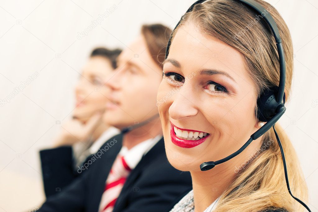 Group of three customer care Stock Photo by ©Kzenon 5023228