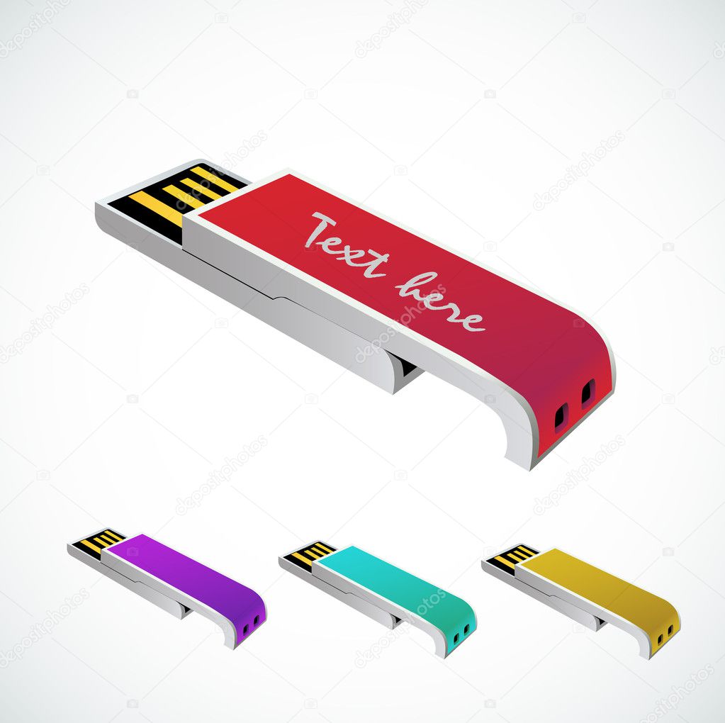 Flash Drive vector illustration — Stock Vector © Vandmc #4880675