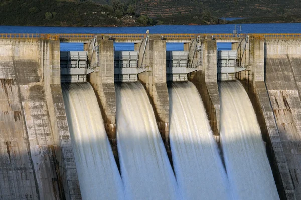 Gates open of dam - Stock Image - Everypixel