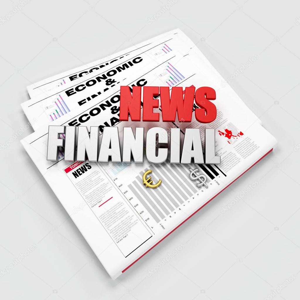 Financial News Logo Newspaper Digital Artwork — Stock Photo ...