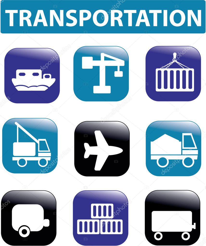 Transportation signs — Stock Vector © gupusk #5016834