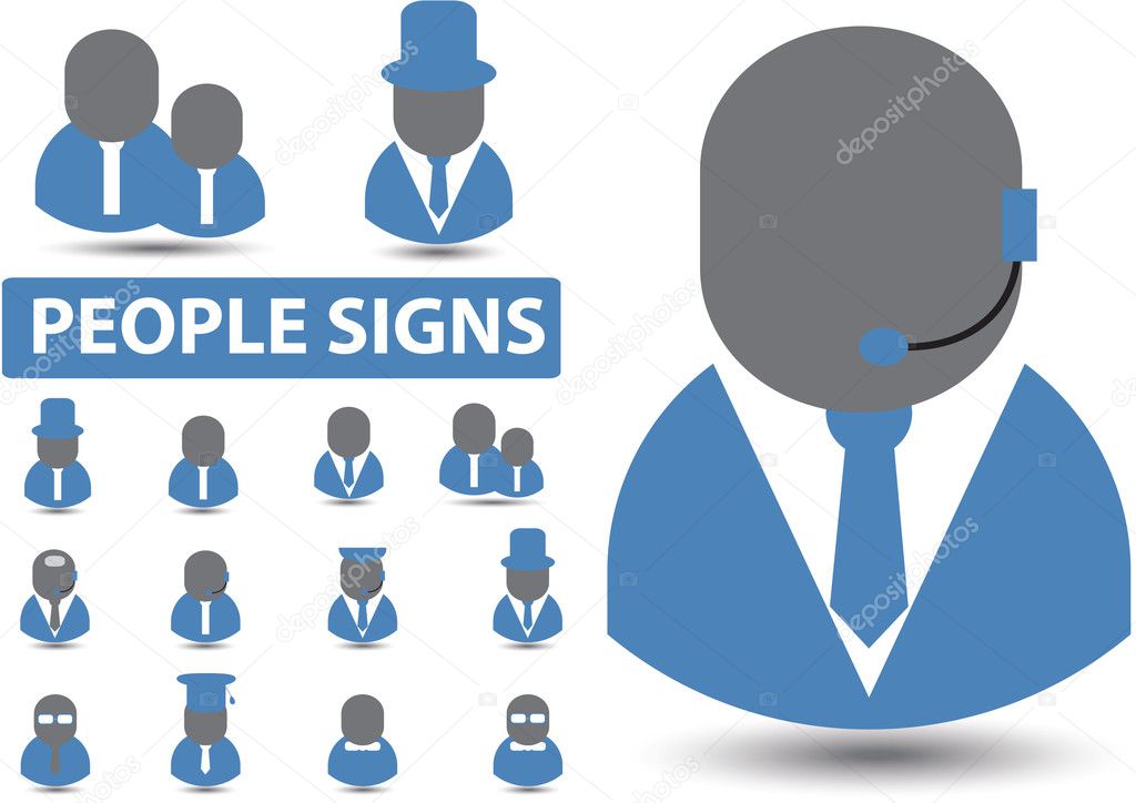 Professions signs, vector Stock Vector Image by ©gupusk #5021329