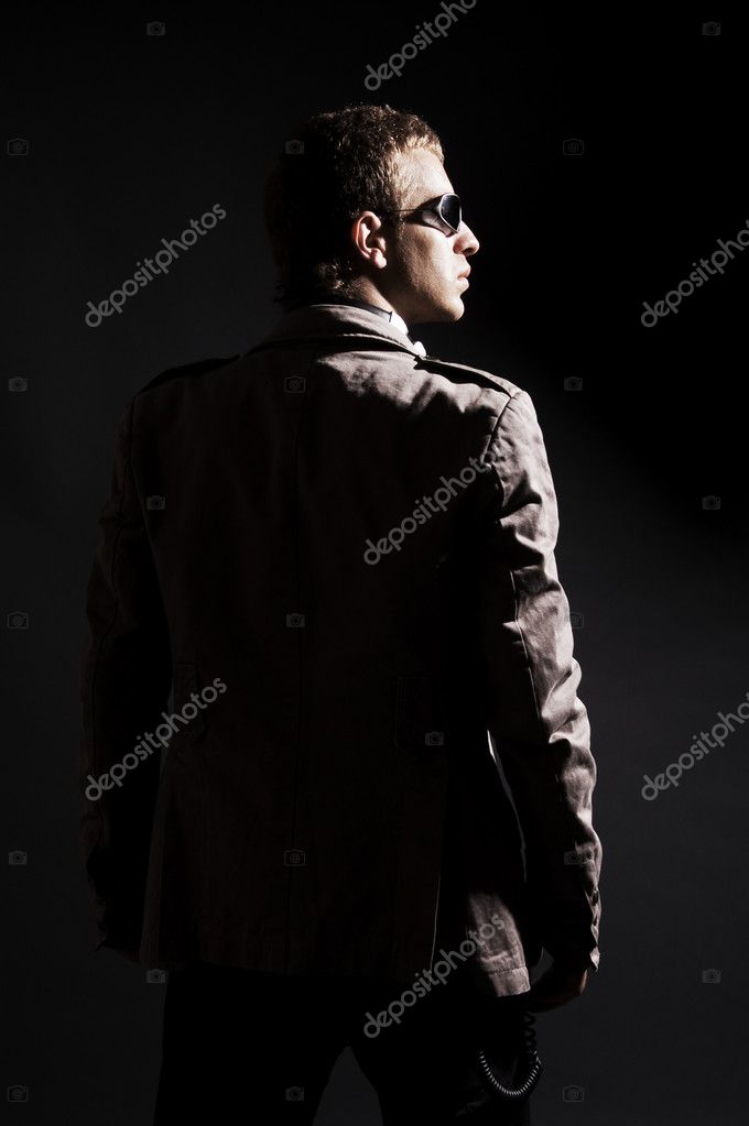 Rear view of dj in sunglasses Stock Photo by ©konstantynov 5158106