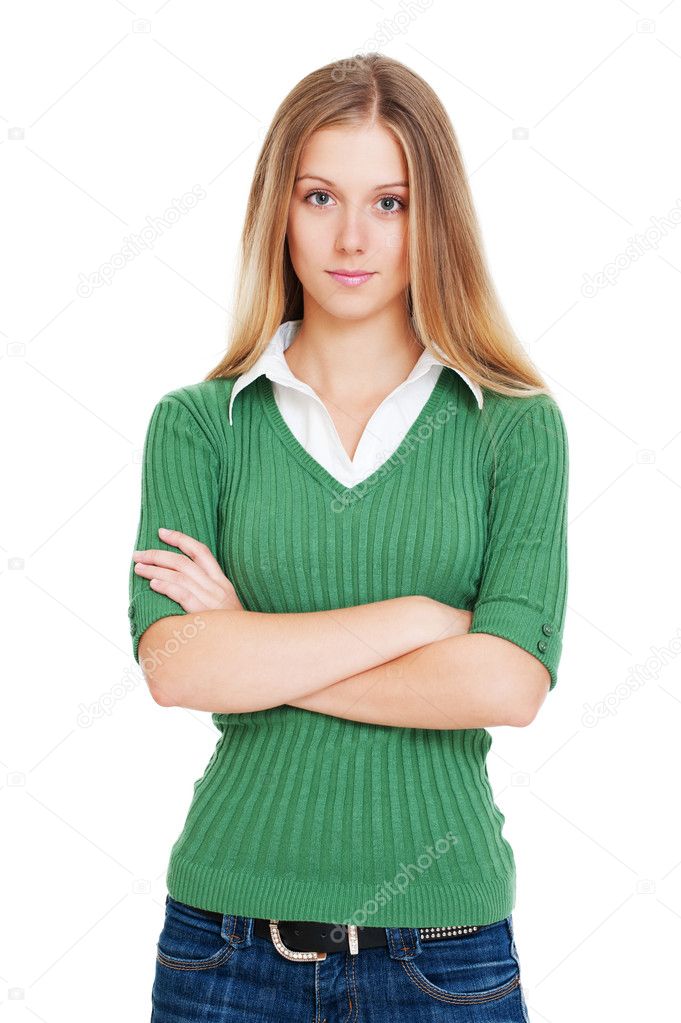 Friendly blonde with long hair Stock Photo by ©konstantynov 5159090