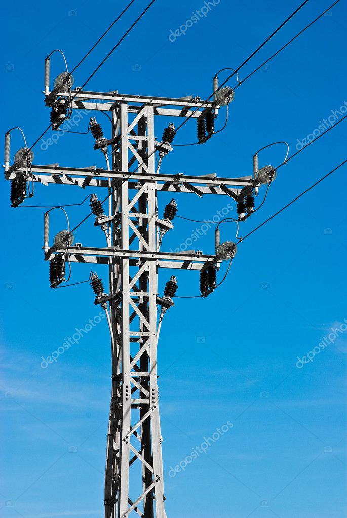 Metal electric post — Stock Photo © Krakenimages.com #4995344