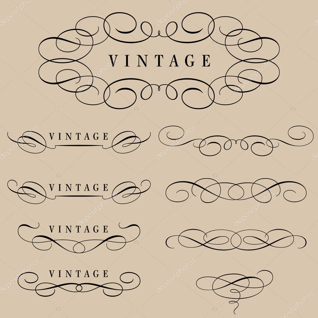 Calligraphic elements — Stock Vector © alekup #5265734 Calligraphic elements — Stock Vector © alekup #5265734