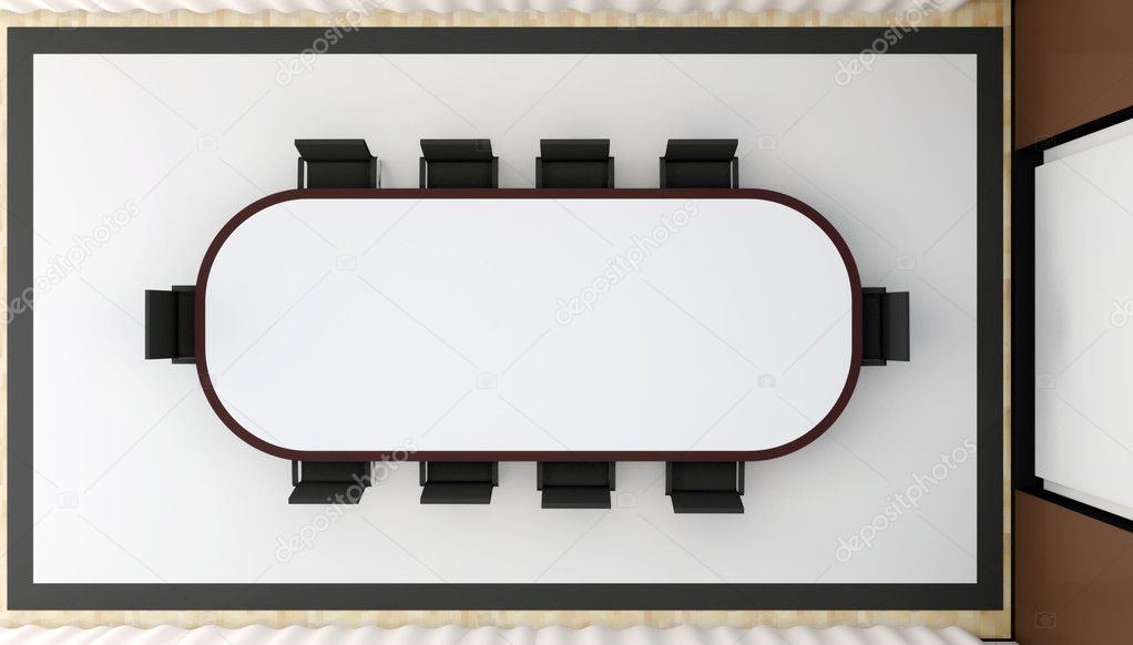 Top View of Modern Meeting Room Stock Photo by ©ras-slava 4980499
