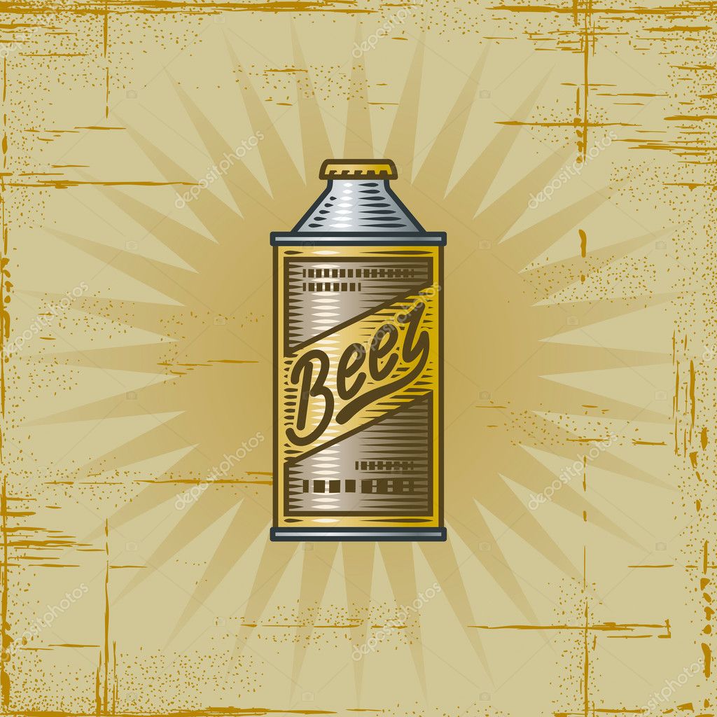 Retro Beer Can Stock Vector by ©iatsun 5125585
