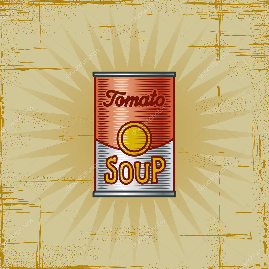 Retro Tomato Soup Can Stock Vector Image by ©iatsun #5148560
