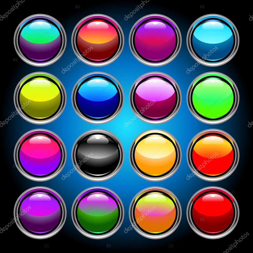 Colorful glass buttons Stock Vector Image by ©Pepelaz #5141050