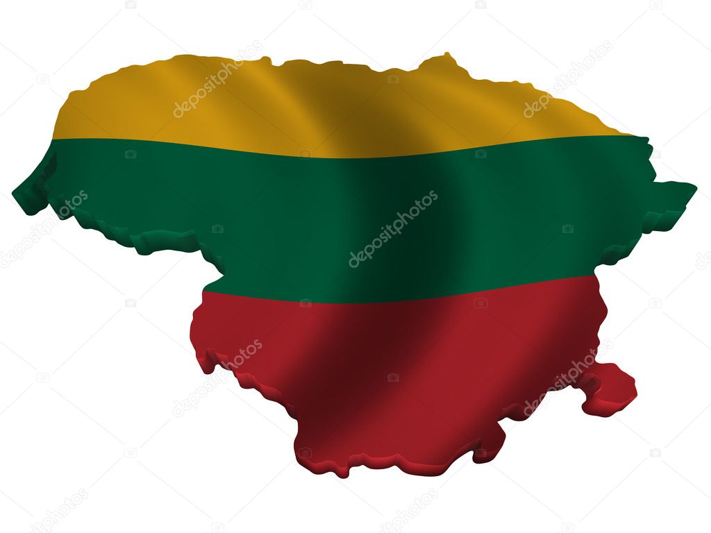 Flag and map of Lithuania — Stock Photo © sav_up #5246058